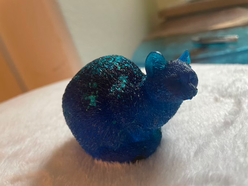 Resin Cat Blue | Cribbage King