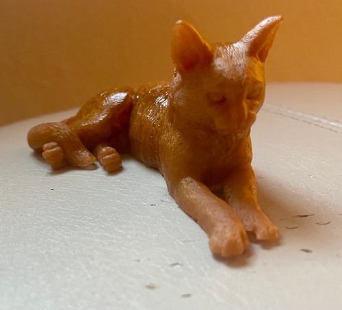 Resin orange tabby cat | Cribbage King