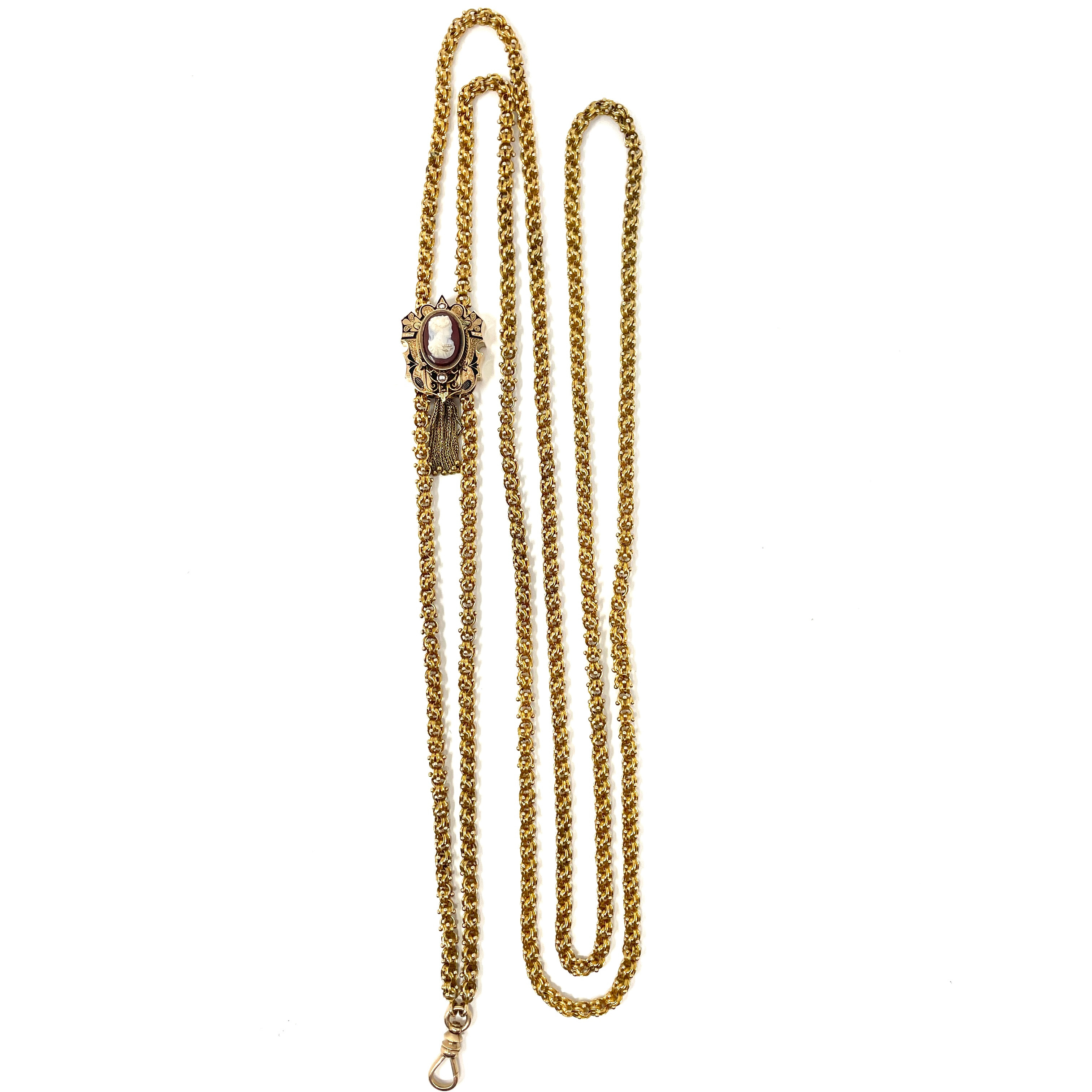 antique-american-14k-gold-slide-chain-with-cameo