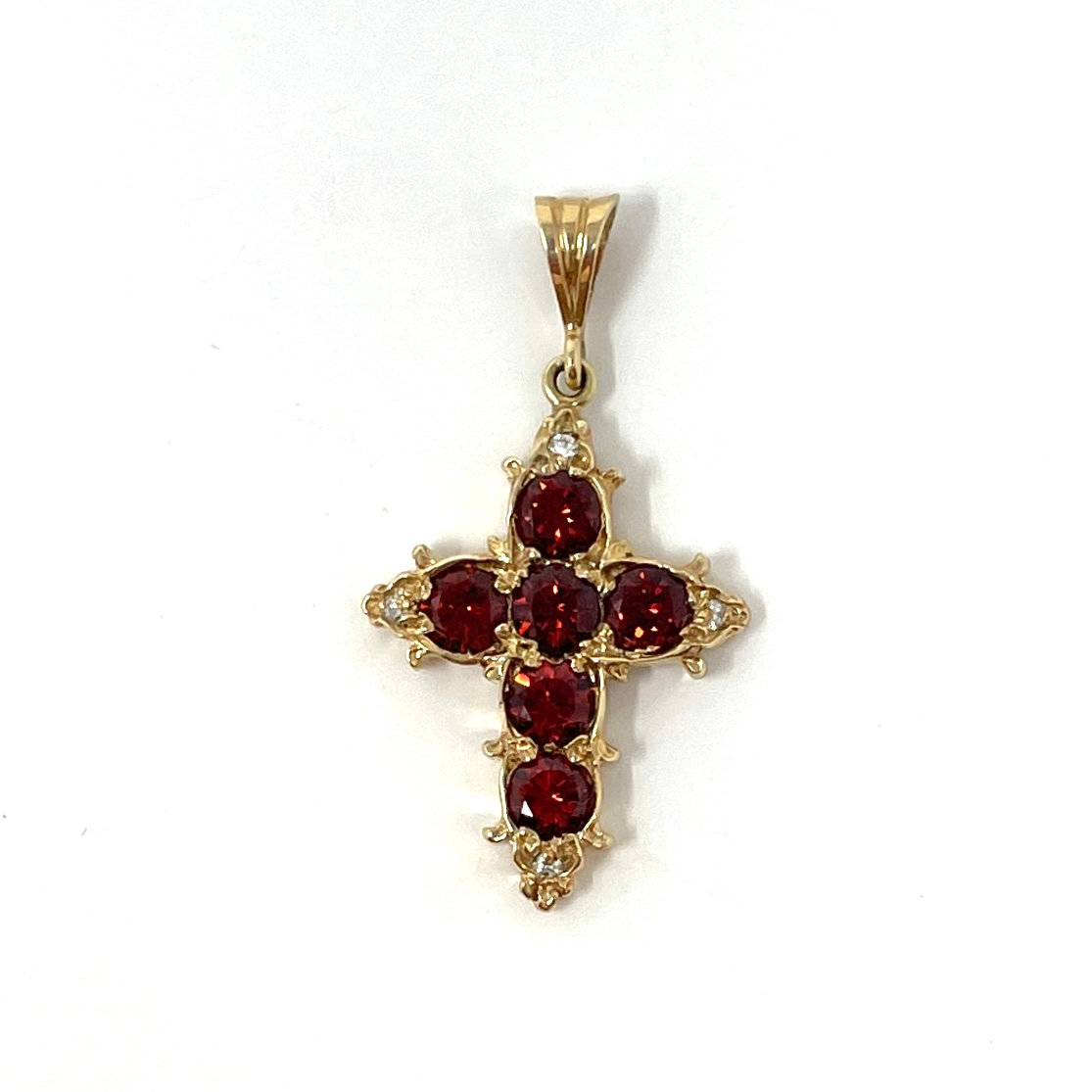 14k-gold-garnet-and-diamond-cross-pendant