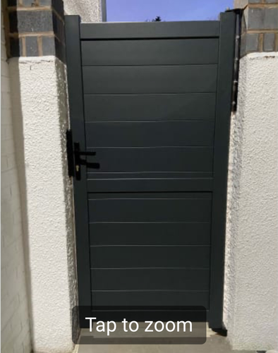Black Aluminium Horizontal Pedestrian Gate - 900mm Width | DecKing ...