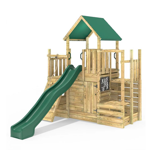 Modular Wooden Climbing Frame Adventure Playset - M21 with Ramp & Den ...