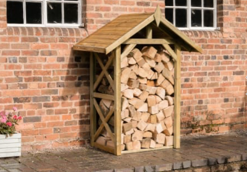 Apex Wall Log Store - 4ft 5in x 2ft 10in | DecKingWarrington
