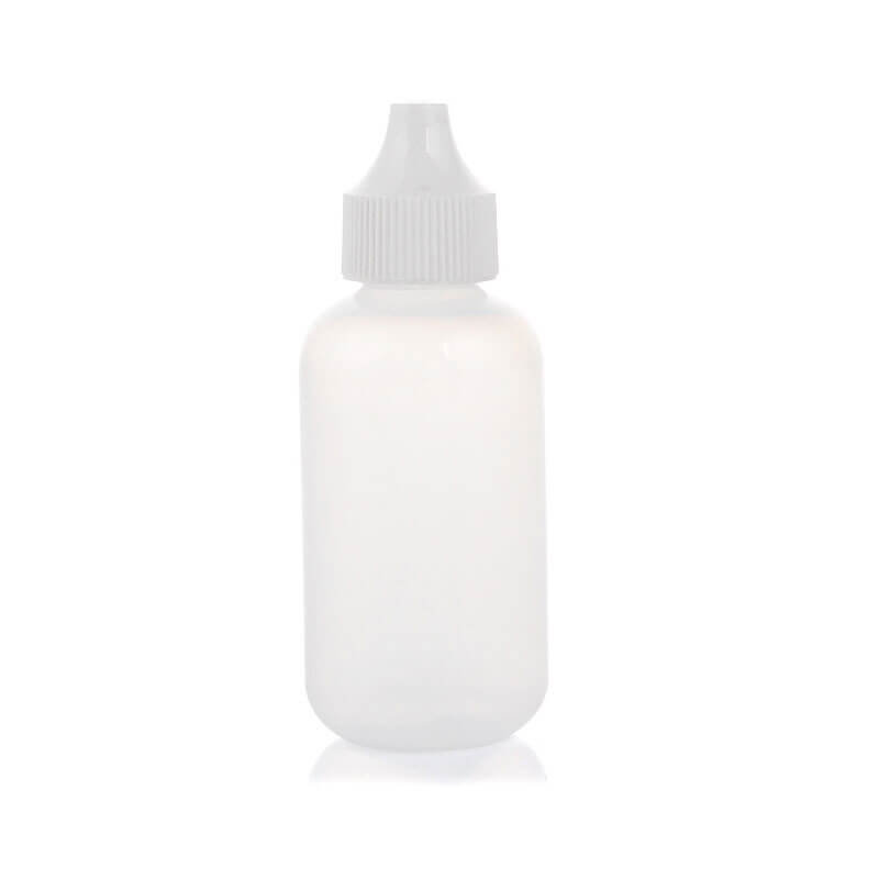 60ml (2oz) white natural LDPE liquid foundation dropper bottles