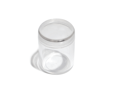 25ml empty clear round small sample pots plastic jars with screw lids