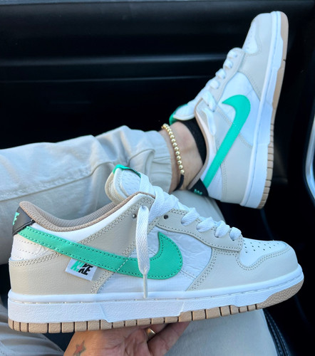 NIKE DUNK BEIGE WHITE AQUA | gourbanstyles