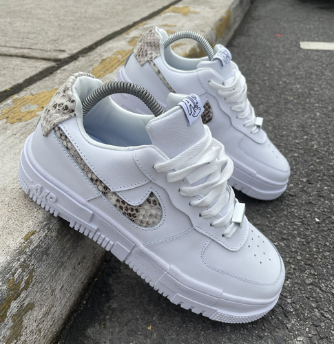 NIKE AF1 SILVER GREY VIPER SNAKE | gourbanstyles