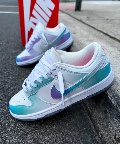 NIKE DUNK LOW MULTI COLOR ICE BLUE | gourbanstyles