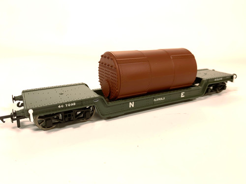 Bachmann 33-879A OO Gauge 45 Ton Bogie Well Wagon LNER Grey with Boiler ...