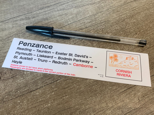 Cornish Riviera - British Rail Carriage Window Label Replica Fridge ...