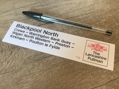 The Lancashire Pullman -British Rail Carriage Window Label Replica ...