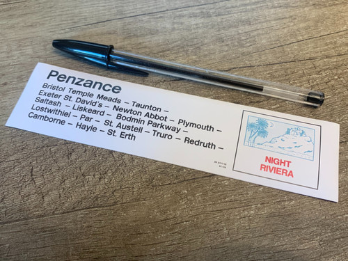 Night Riviera - British Rail Carriage Window Label Replica Fridge ...