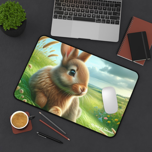 Mythical Animals Desk Mat - Adorable Bunny Design | Mythical Animals