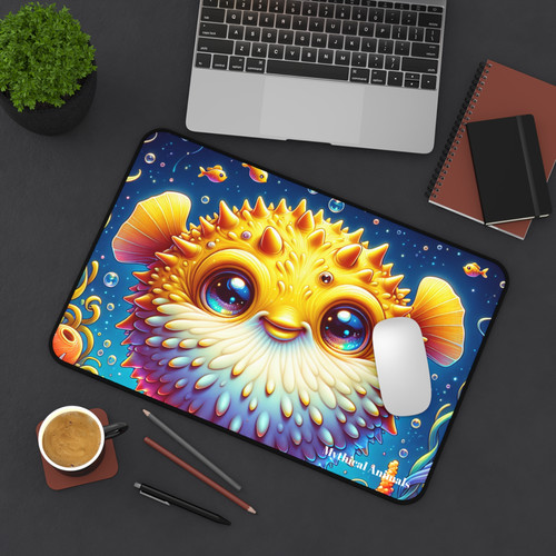 Pufferfish Desk Mat - Fantasy Pufferfish Design | Mythical Animals