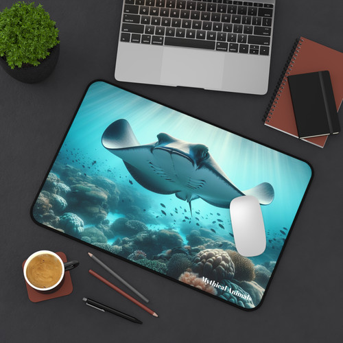 Oceanic Stingray Desk Mat - Underwater Mouse Pad | Mythical Animals