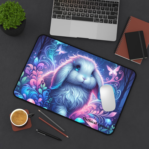 Desk Mat - Enchanted Bunny Design for Fantasy Lovers | Mythical Animals