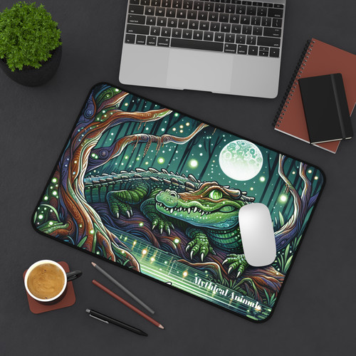 Crocodile- Mythical Animals Desk Mat - Vibrant Alligator Design ...