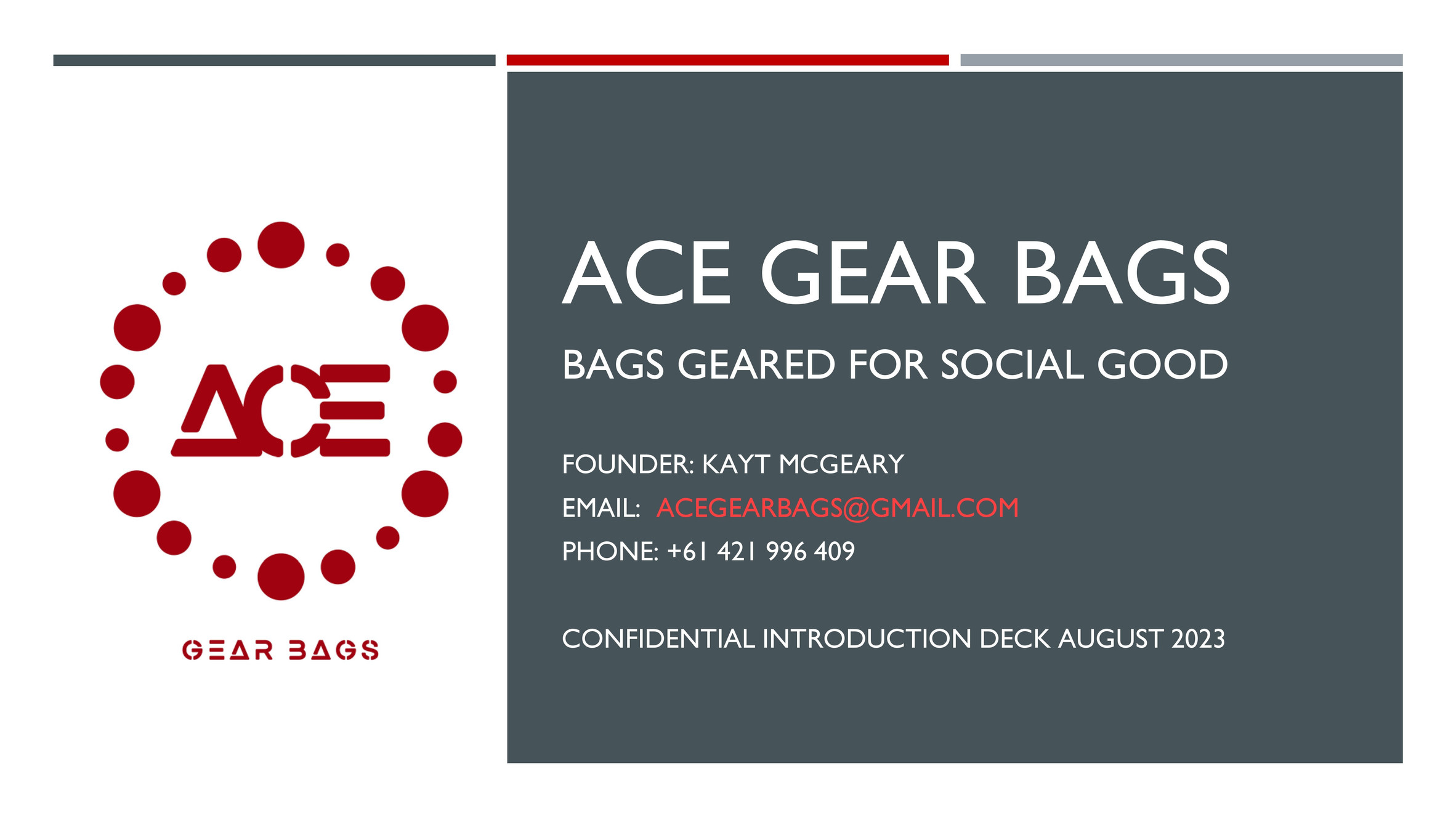 Home | ACE Gear Bags Intro