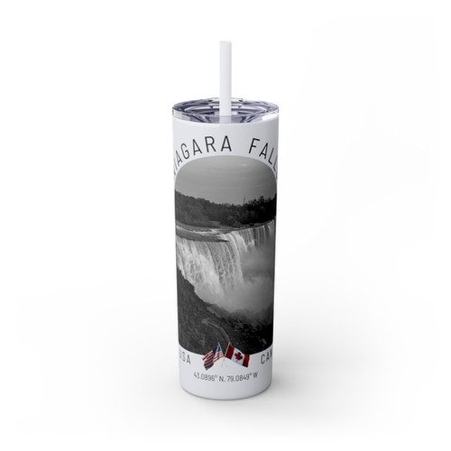 Skinny Tumbler with Straw, 20oz - Niagara Falls Collection | Niagara Action
