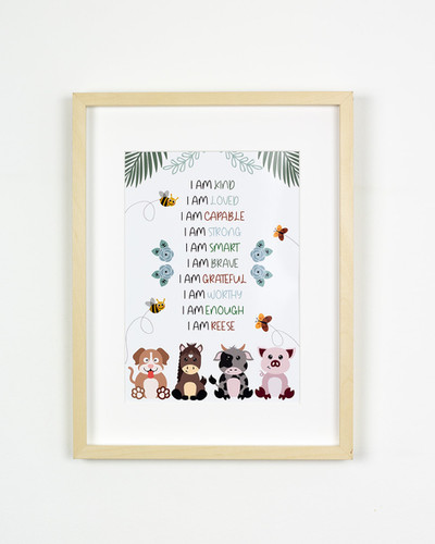 Baby animals positive affirmations | Motly Designs