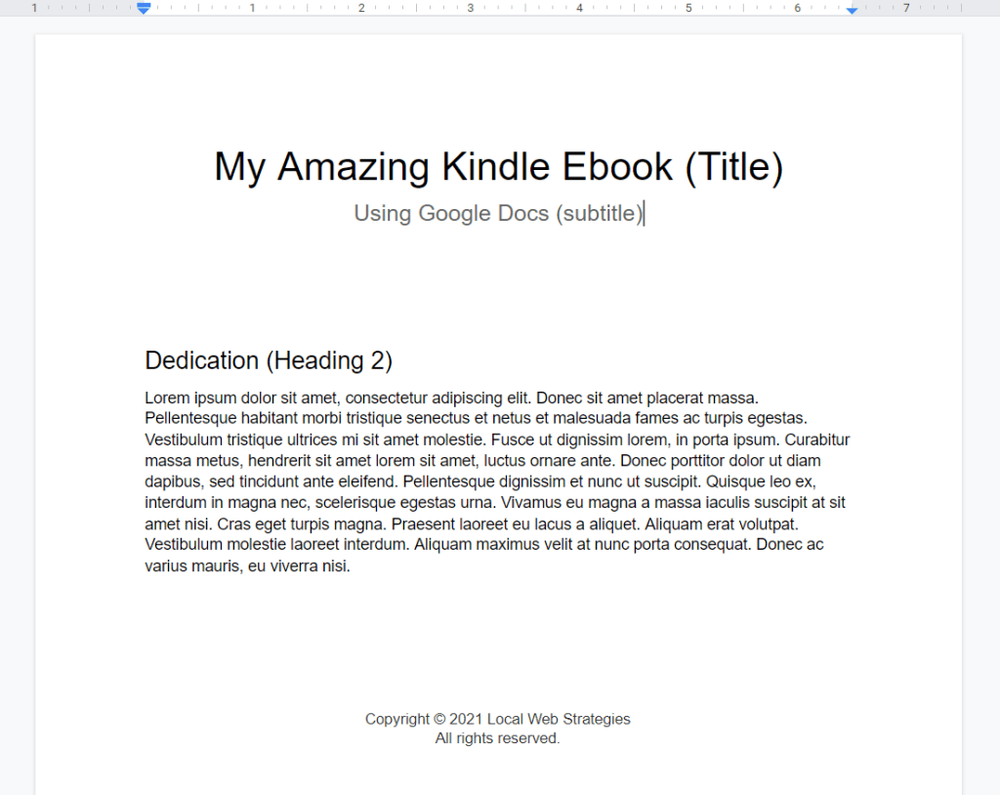 How to Format Your Google Doc for Kindle Book