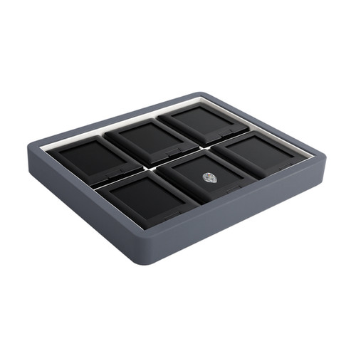 DK21624S-6 Self-Standing Diamond Display Boxes in Luxury Tray Set ...