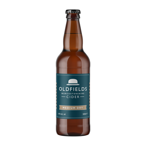Medium Dry Cider 4.8%, Case of 12x500ml Bottles | Oldfields Cider