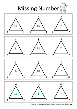 triangular numbers worksheet tes