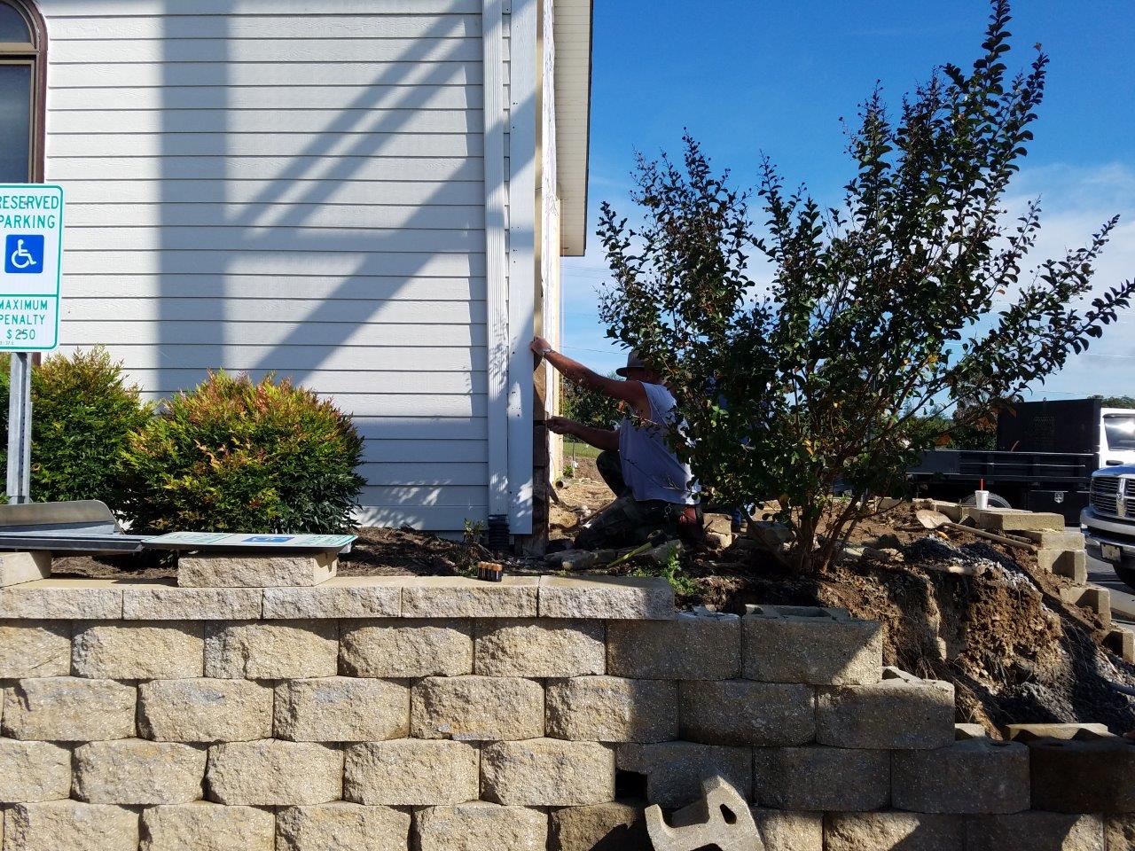 Day 48 of Construction: Rock wall, retaining wall, and gutters – All ...