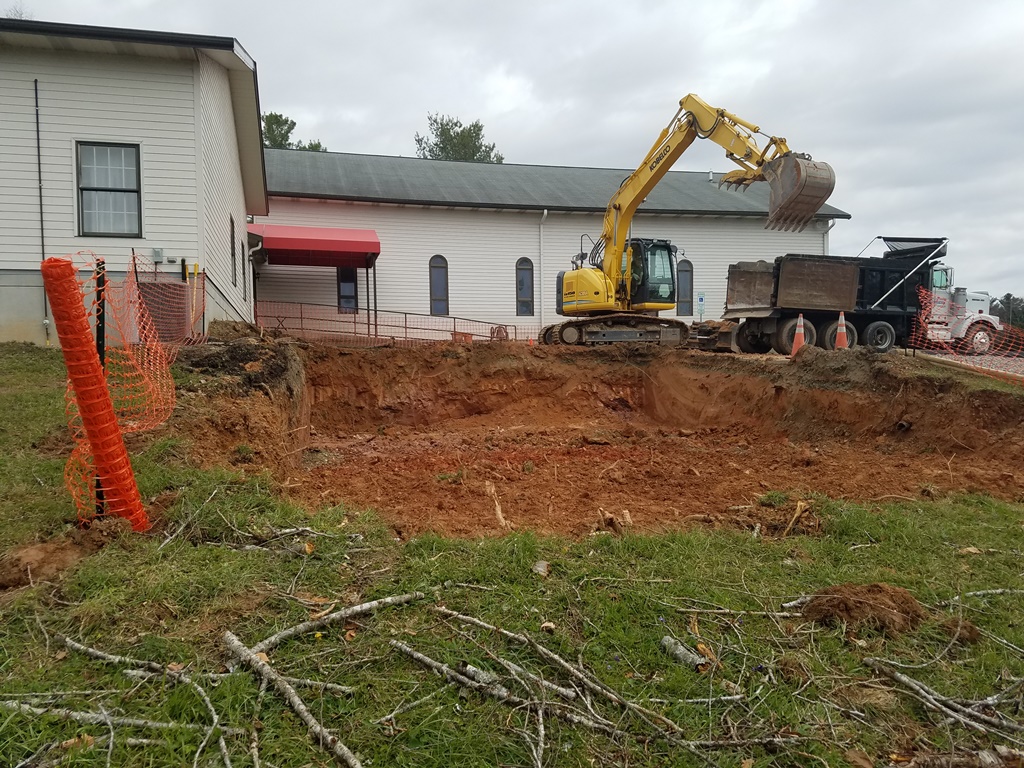 Construction Day 2: Digging the basement – All Saints Church