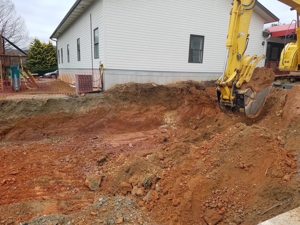 Construction Day 2: Digging the basement – All Saints Church