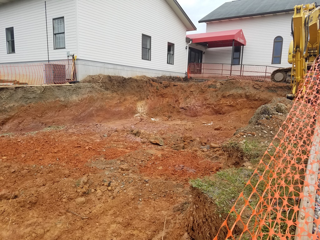 Construction Day 2: Digging the basement – All Saints Church