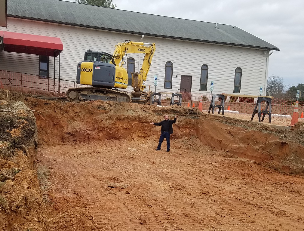 Construction Day 2: Digging the basement – All Saints Church