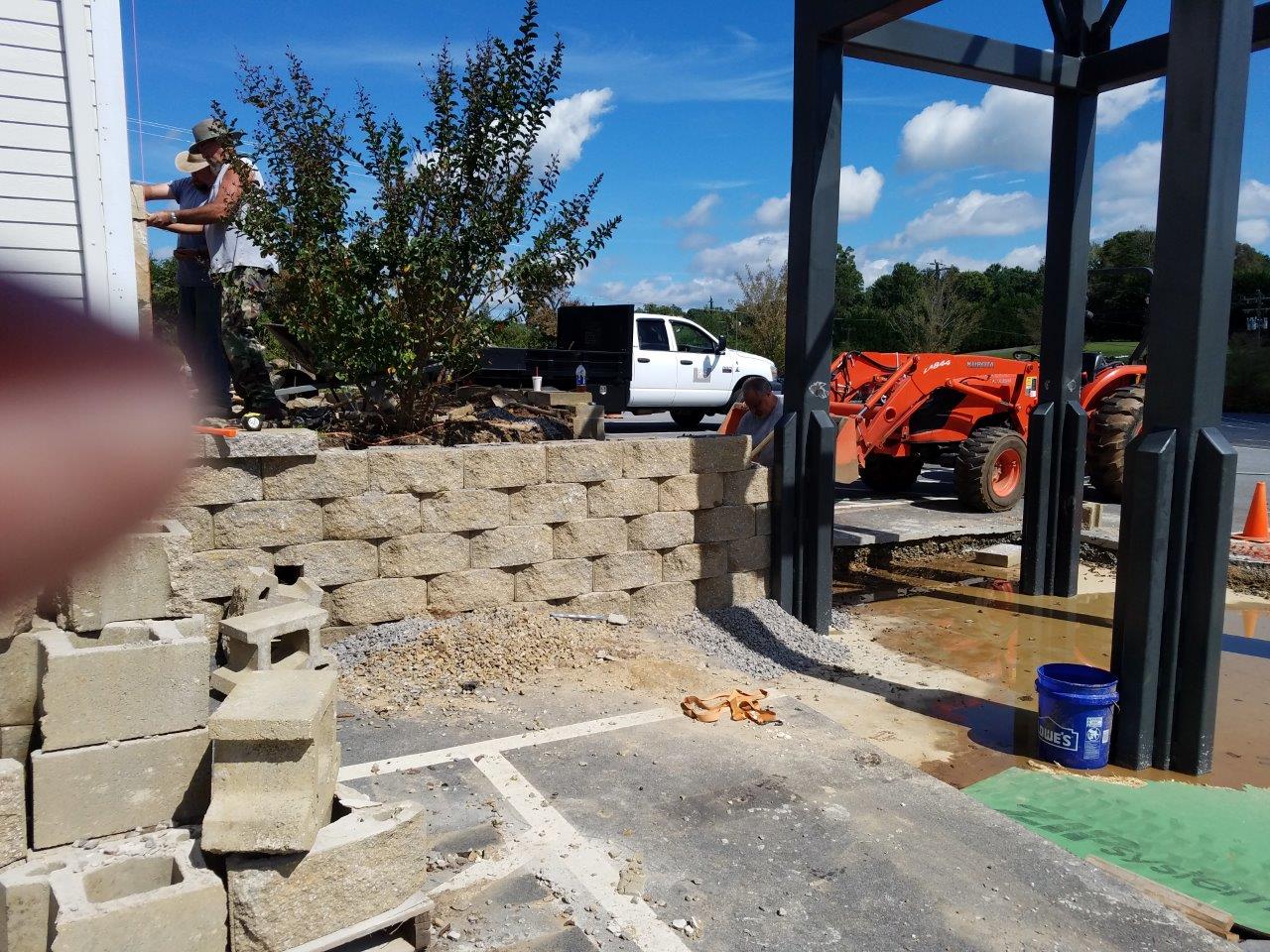 Day 48 of Construction: Rock wall, retaining wall, and gutters – All ...