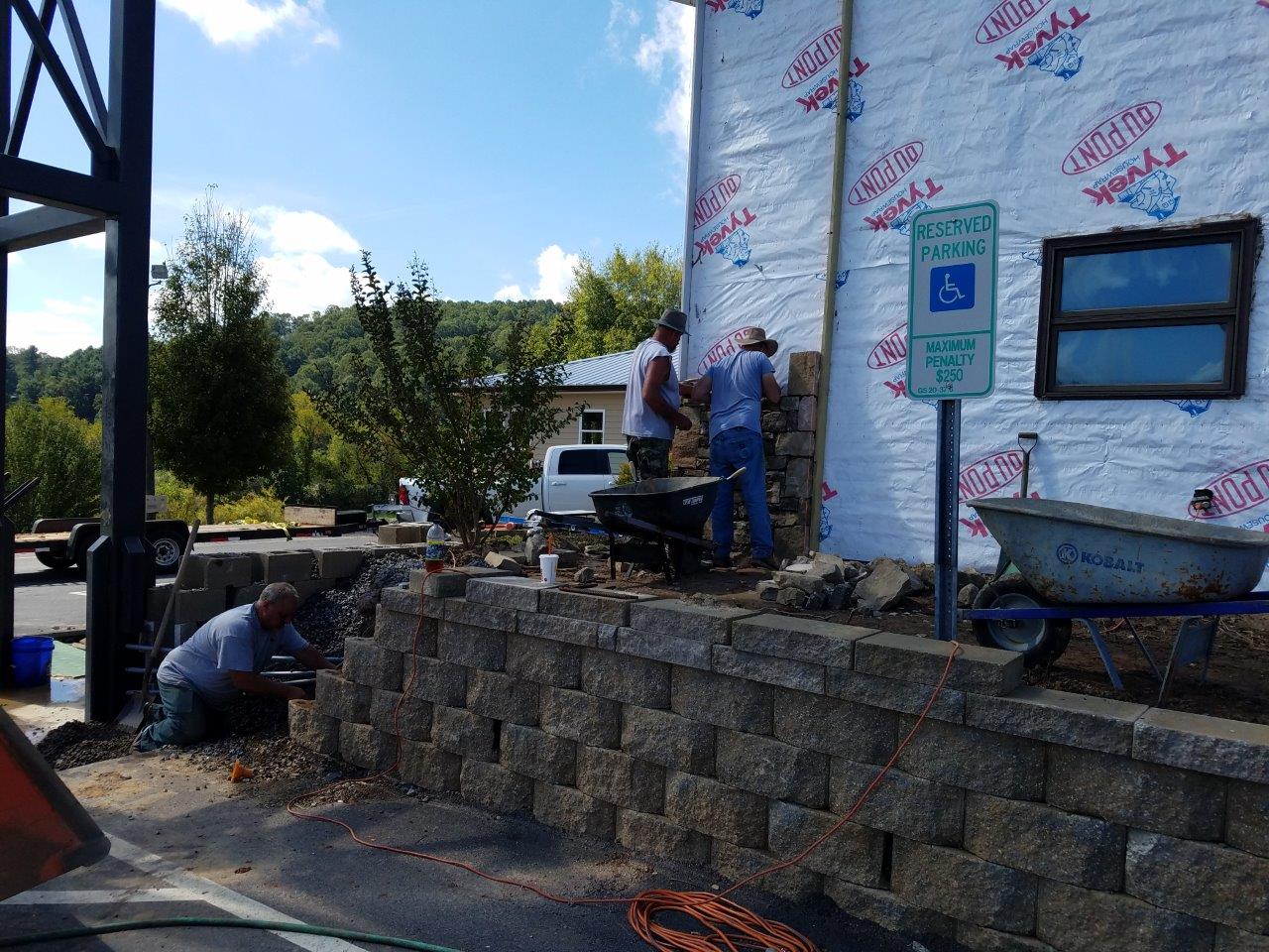 Day 48 of Construction: Rock wall, retaining wall, and gutters – All ...