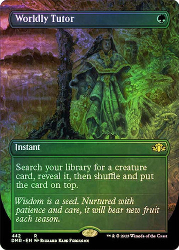 Worldly Tutor (Borderless) Foil | Aravasta