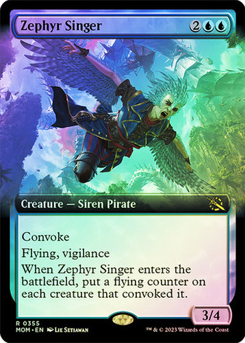 Zephyr Singer (Extended Art) Foil | Aravasta