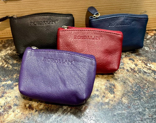 Rowallan Leather Zipped Coin Purse | The Green Cobbler