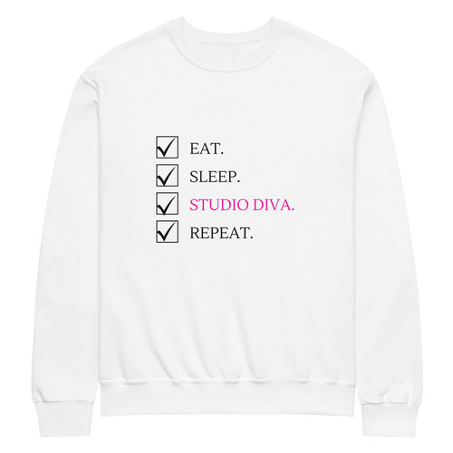 "Studio Diva, Repeat" Crew sweatshirt copy | Studio Diva NJ