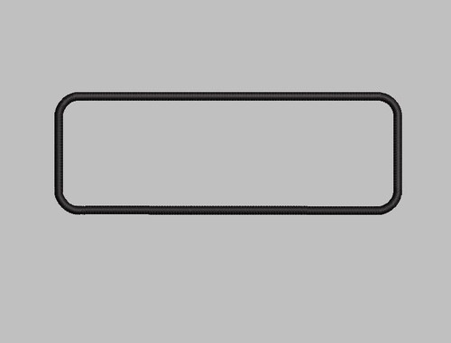 2x6 Rectangle Outline Digital Patch | Bully Boutique