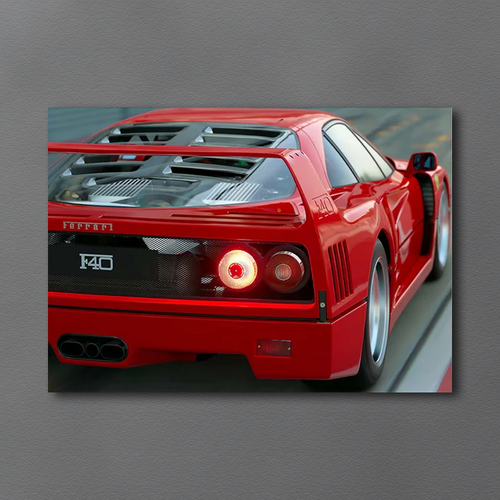 Ferrari F40 Neon Poster | Backlight