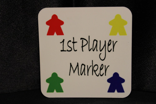 1st Player Marker Square Coaster | Oak & Gum