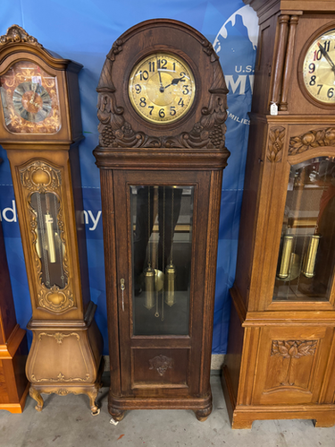 Antique 1920-30’s German Round Top Grandfather Clock | Eric's Clocks