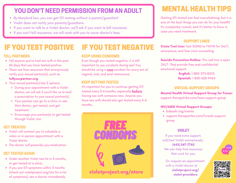 Support and STI Resources | The Violet Project