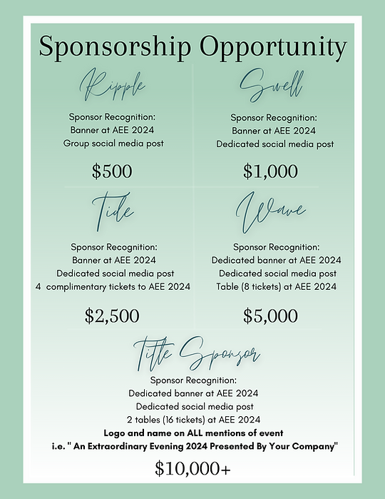 Sponsor Our Event | Extra To Love