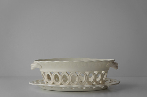 Creamware Chestnut Basket / Spode / 1780- ENGLAND | higurashi