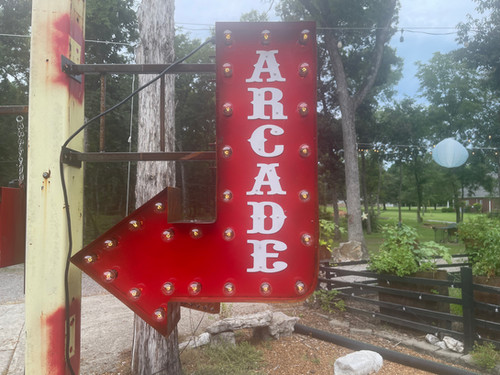 Arcade Marquee Arrow Sign | Double Sided Vintage Arrow
