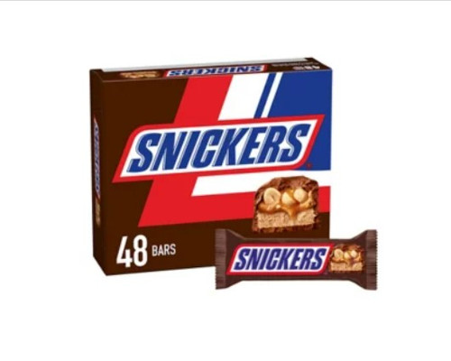 Snickers Milk Chocolate Candy Bars Full Size Bulk Pack 1.86 oz., 48 ct ...