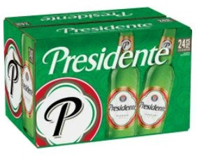 Presidente Pilsner Beer, 24 Pack 12 fl. oz. bottle | Roundabout