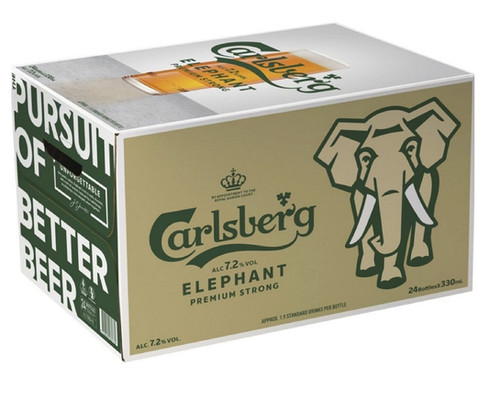 Carlsberg Elephant Beer, 24 Pack 12 fl oz Glass Bottle | Roundabout